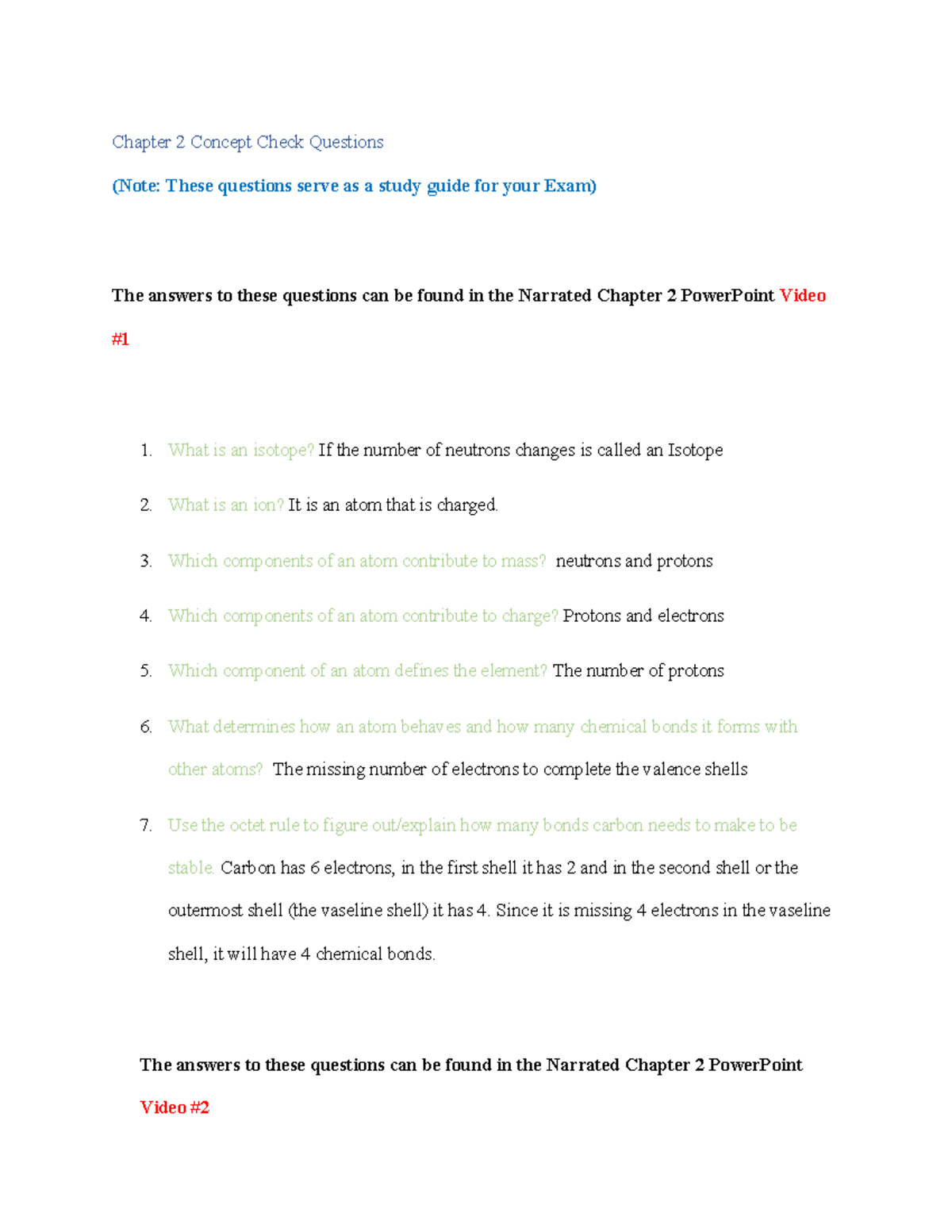 Chapter 2 Concept Check (summer 2020) - Chapter 2 Concept Check ...