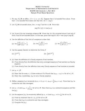 Math 242 chapter 2 main concept and exercise - Chapter 2 Sequences and ...