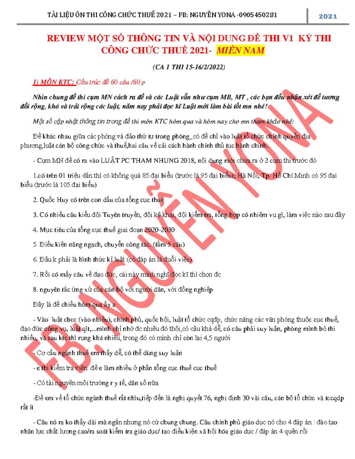 Review ĐỀ THI V1 MN MÔN KTC - REVIEW MỘT SỐ THÔNG TIN VÀ NỘI DUNG ĐỀ THI V1 KỲ THI CÔNG CHỨC ...