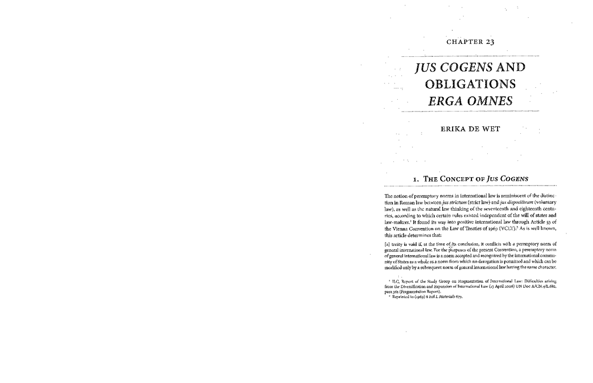 Jus cogens/practice material/ public international law 2022/2023 ...