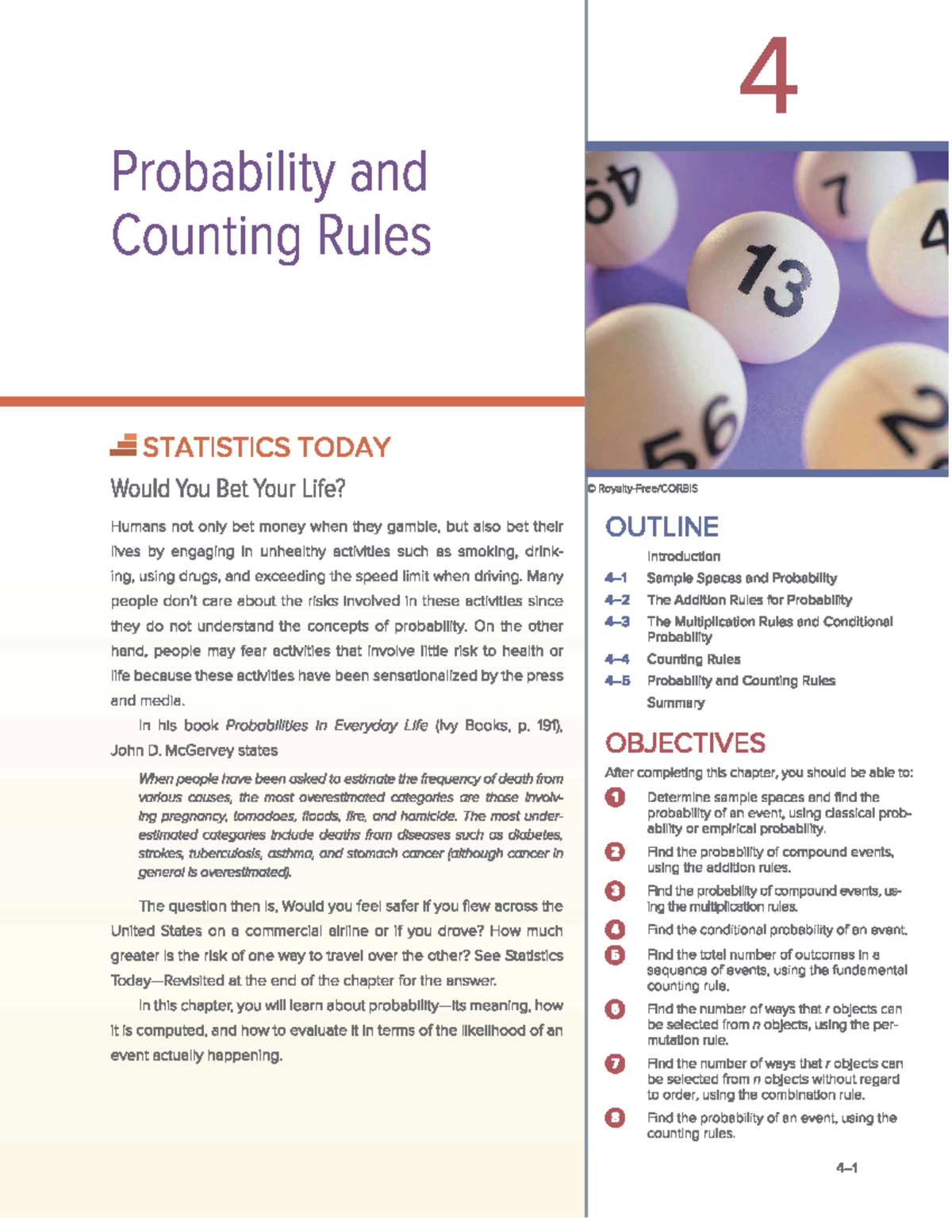 Chapter-4 - just a practice for nearing competition - 4 Probability and 1 Counting Rules ...