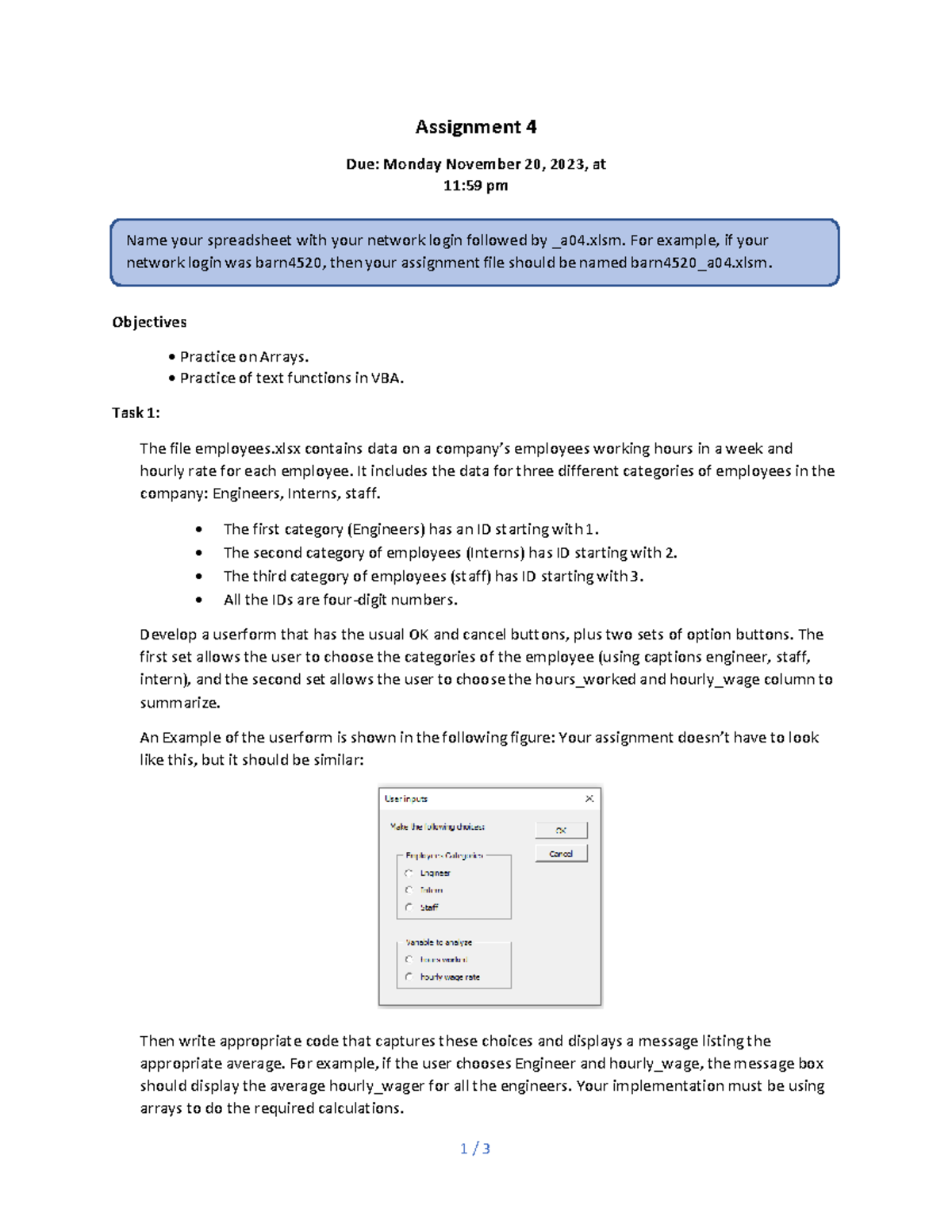 A4 F23 - Windows application programming, assignment four outline, intrusions, additional - 1 / ...