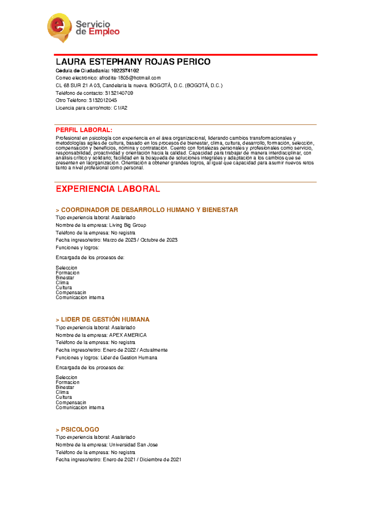 Gnforb - sdeff - LAURA ESTEPHANY ROJAS PERICO Cédula de Ciudadanía ...
