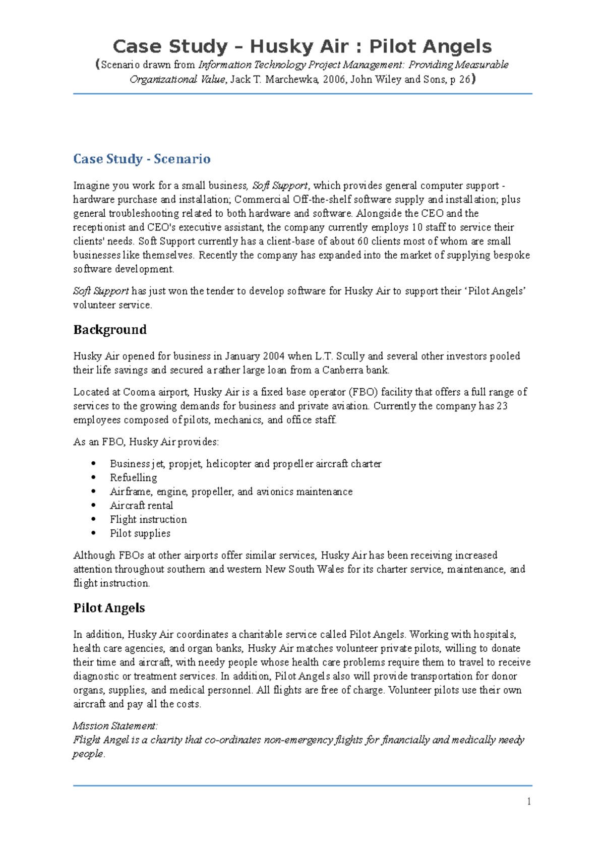 Pilot Angels Case Study 2021 - Case Study – Husky Air : Pilot Angels ...