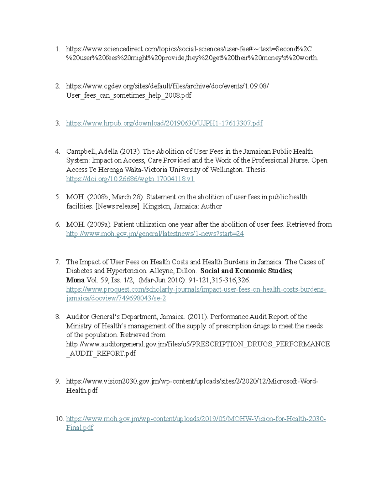 References - sciencedirect/topics/social-sciences/user-fee#:~:text ...