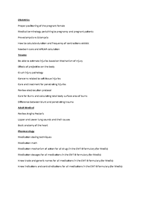 EMT study guide summaries for 2021 - EMT-Basic study guide Please ...