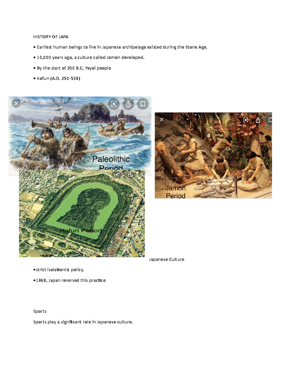 Inbound 5733700363804664564 - HISTORY OF JAPA• Earliest human beings to ...