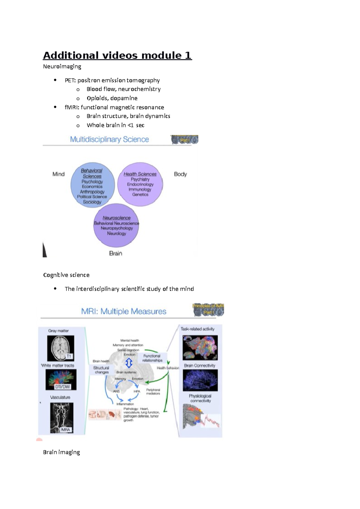 Additional information - Additional videos module 1 Neuroimaging PET ...