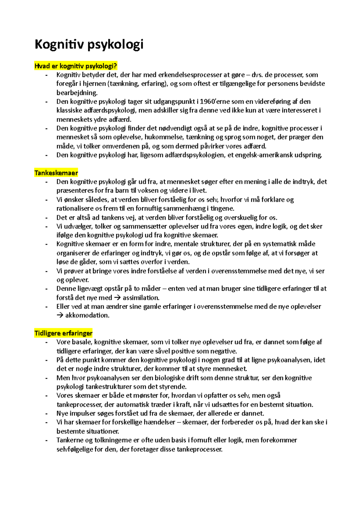 Kognitiv psykologi - Kognitiv psykologi Hvad er kognitiv psykologi ...