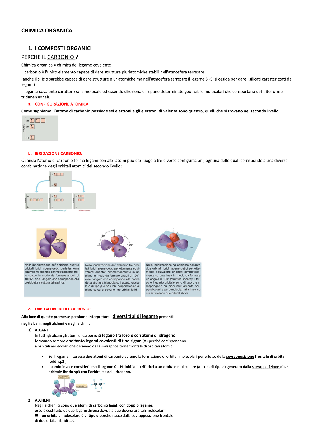 Chimica Organica pdf - I COMPOSTI ORGANICI - CHIMICA ORGANICA 1. I ...