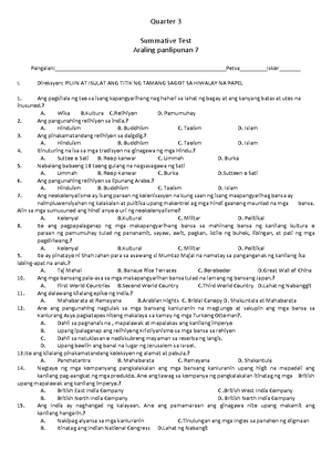 UCSP Q1 Final - Examination For understanding culture society and ...