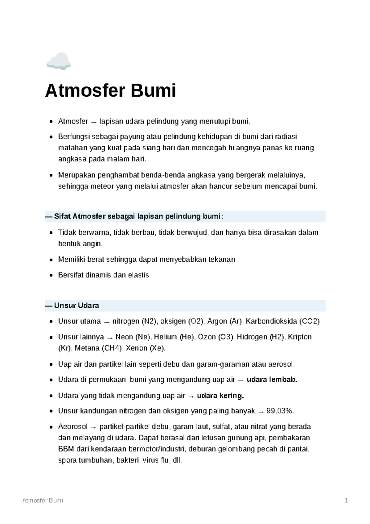 Atmosfer Bumi - Berfungsi sebagai payung atau pelindung kehidupan di bumi dari radiasi matahari ...