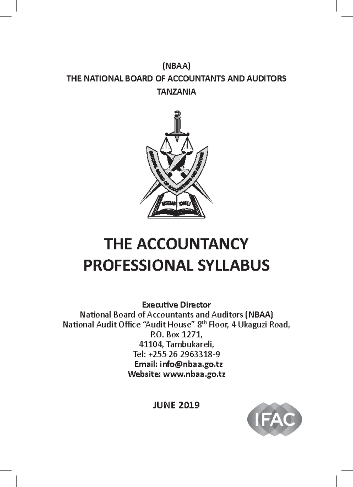 NBAA professionalsyllabus - THE NATIONAL BOARD OF ACCOUNTANTS AND ...