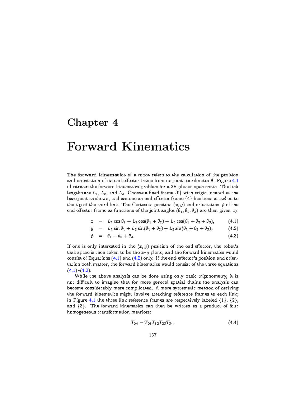 Forward kinematics - Figure 4. illustrates the forward kinematics ...