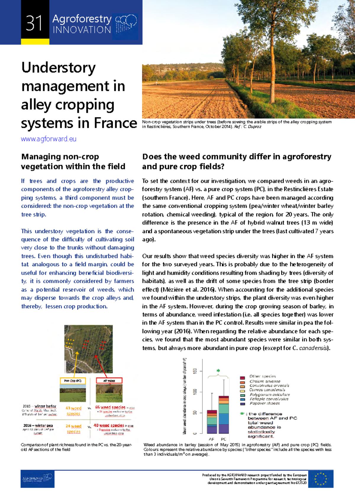 31 Understorey management in alley cropping systems in France ...