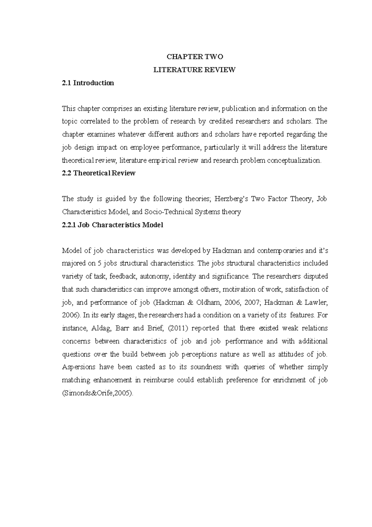 2&3 - notes - CHAPTER TWO LITERATURE REVIEW 2 Introduction This chapter ...