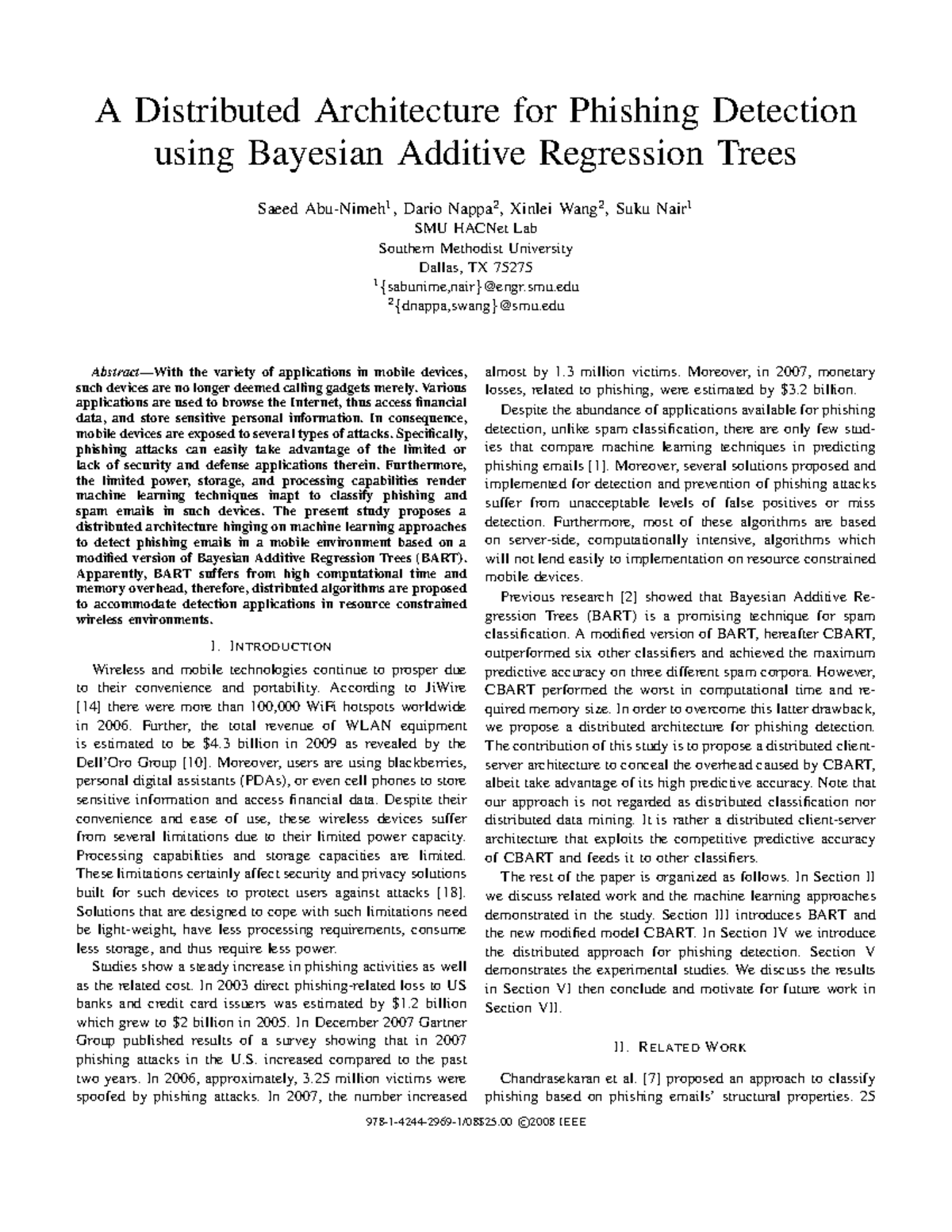 A Distributed Architecture for Phishing Detection using Bayesian ...