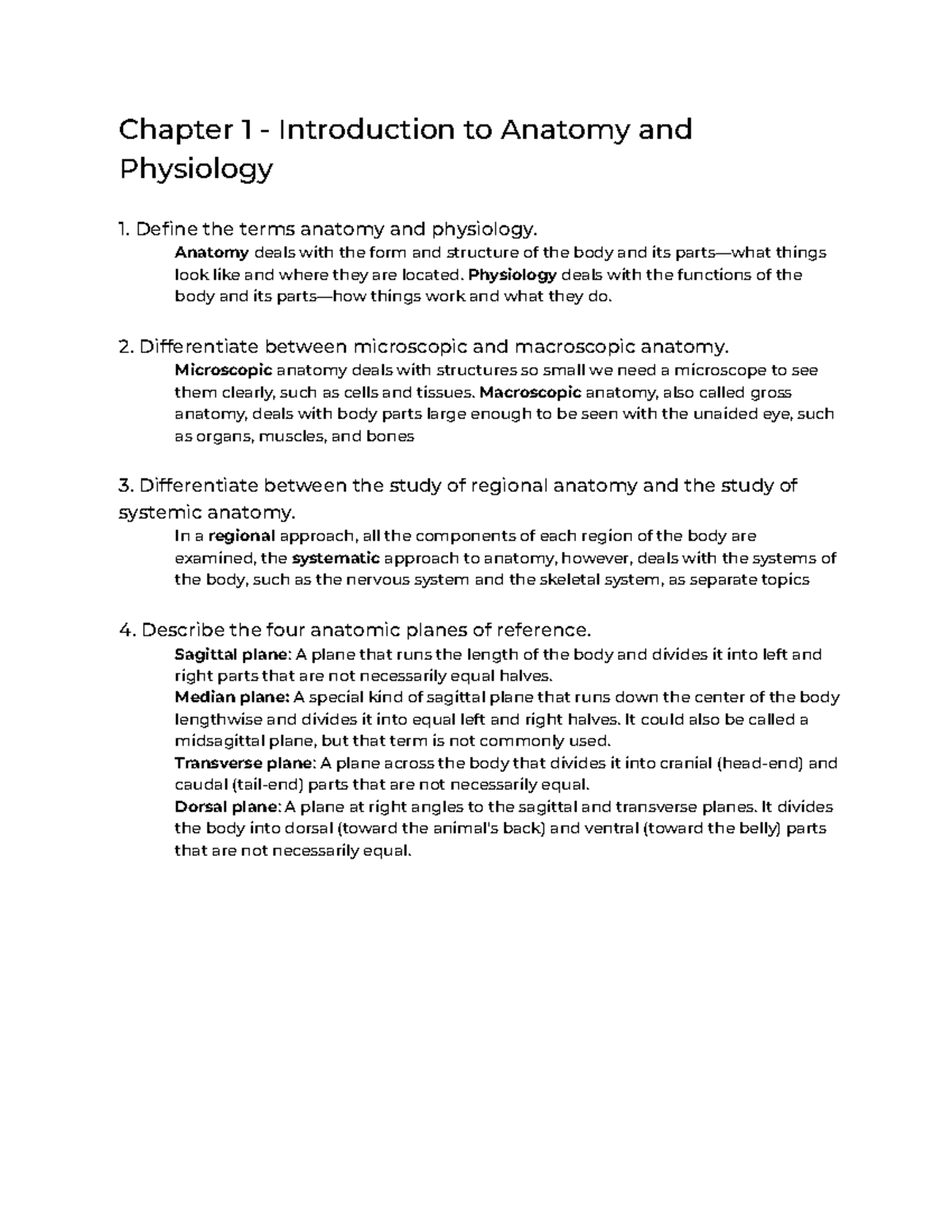 Untitled document - overview of notes - Chapter 1 - Introduction to ...