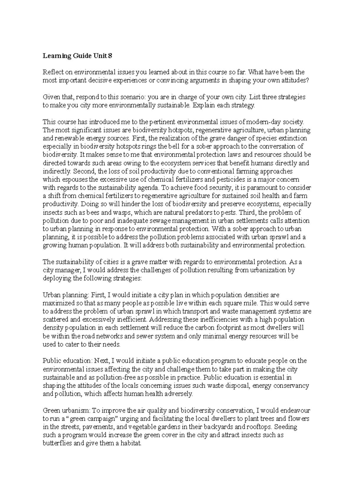 Learning Guide Unit 8 envs - Learning Guide Unit 8 Reflect on ...