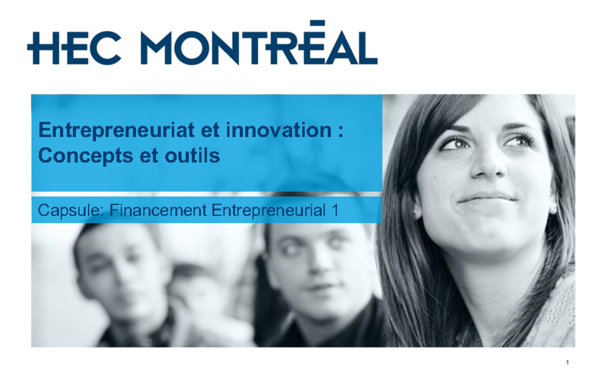 E+I 11000 capsule finance 1 - Entrepreneuriat et innovation : Concepts et outils Capsule: - Studocu