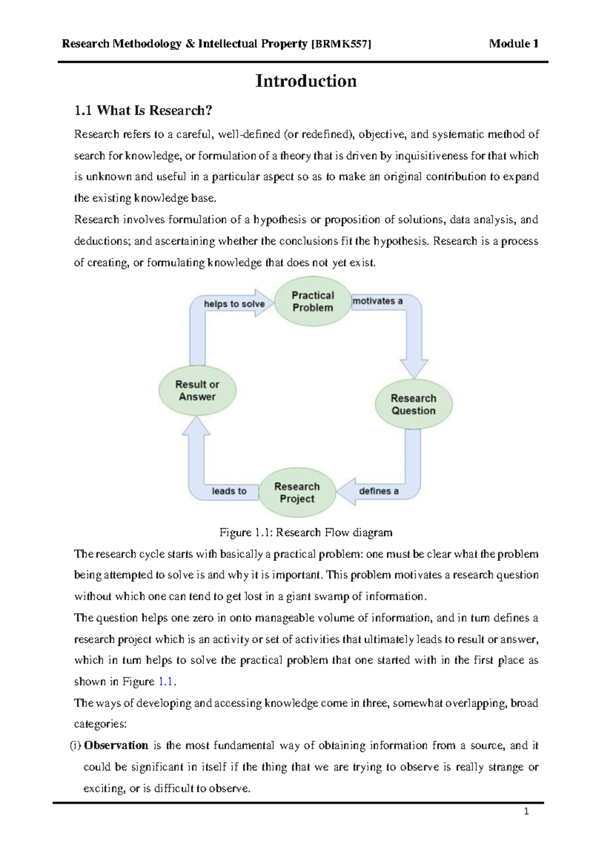 Reseach Methodology Module 1 - 1 What Is Research? Introduction ...