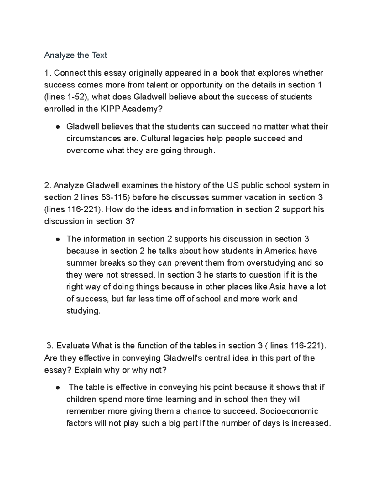 After Reading Marita's Bargain Assignment - Analyze the Text Connect ...