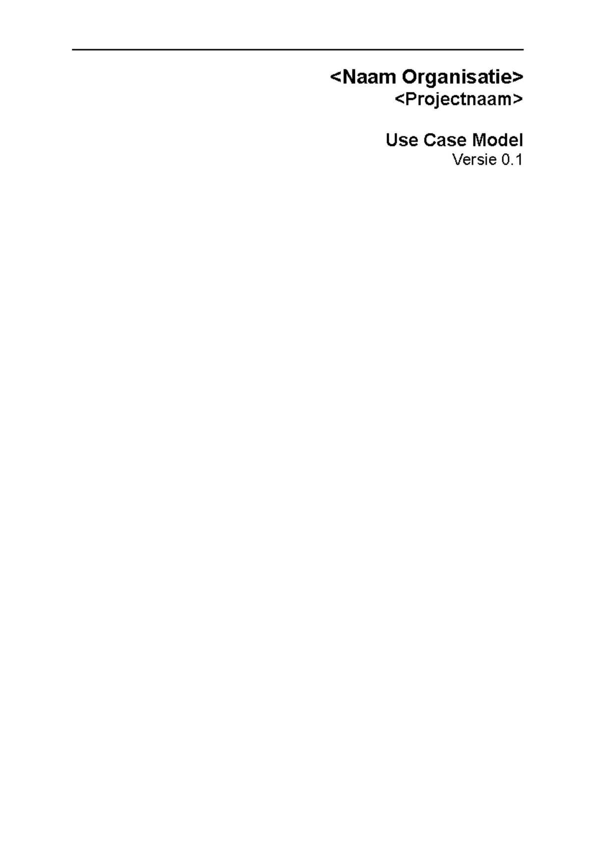 RM - Template voor opdracht Use Case Model - Use Case - Studeersnel