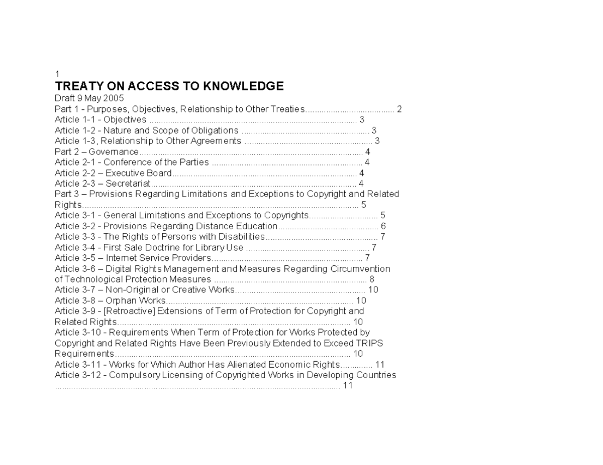 Future Access to Knowledge proposal - TREATY ON ACCESS TO KNOWLEDGE ...