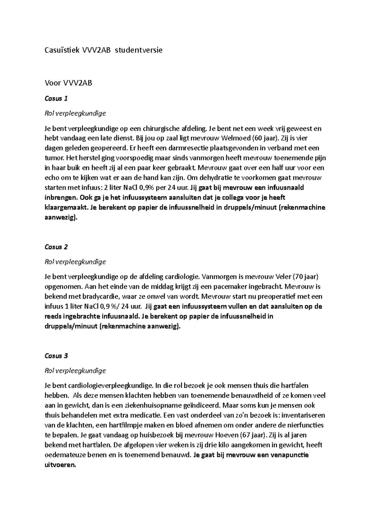 2223 Casuistiek FN 2 - Casuïstiek VVV2AB studentversie Voor VVV2AB ...