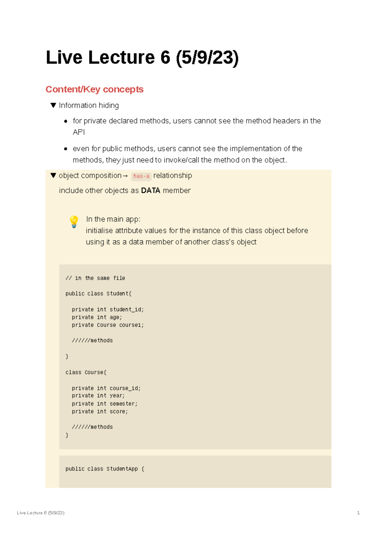 Live Lecture 6 (5 9 23) 267272 e2490d4aaf86b7a2ea31b2ca33 - Live Lecture 6 (5/9/23) 1 Live ...