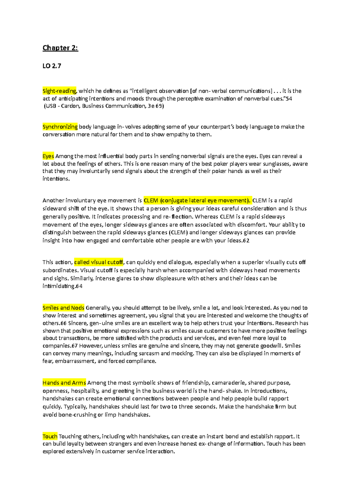 MBA_Business communication skills Chapter 2 - Chapter 2: LO 2. Sight ...