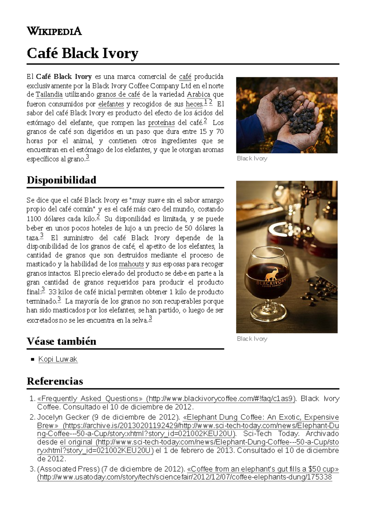 Café Black Ivory - Para estudiar - Black Ivory Black Ivory Café Black ...