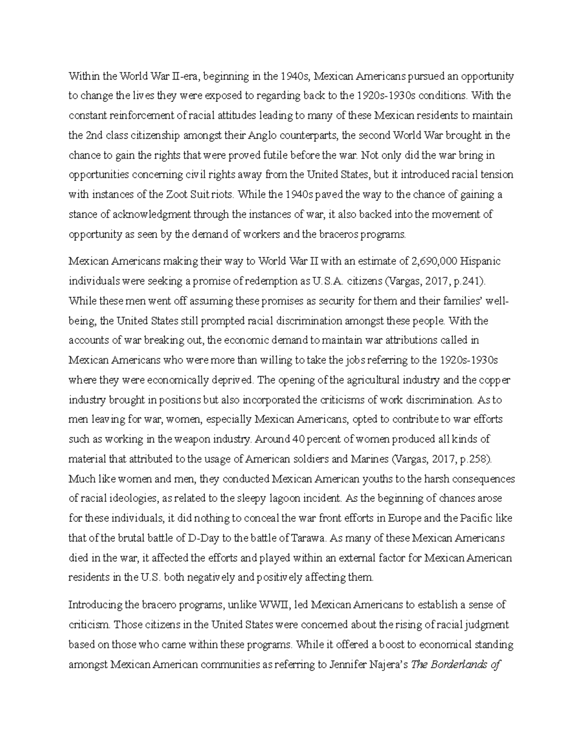 Quiz 10 - Week 10 quiz essay assignment - Within the World War II-era ...