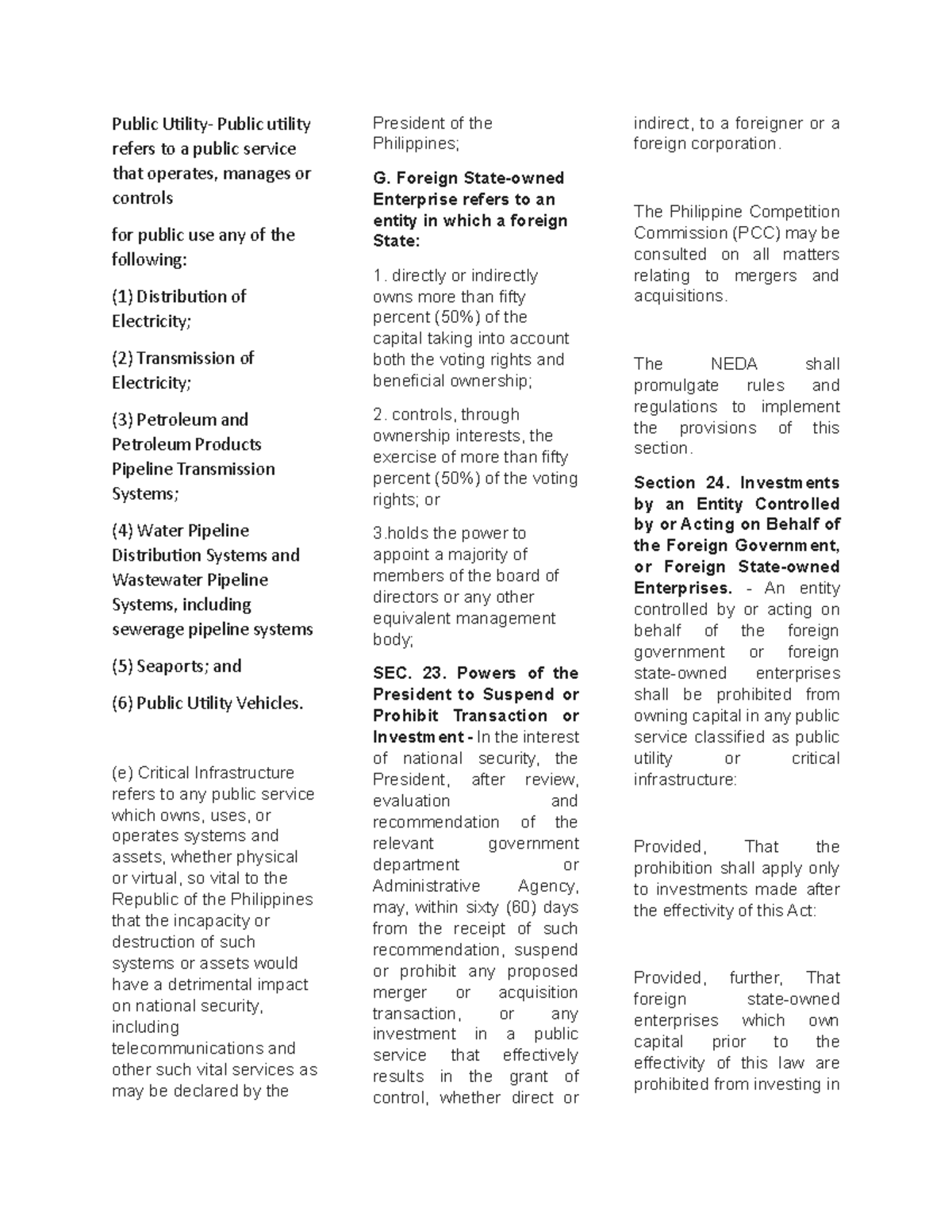 Public Service ACT RA 11659 - Public U琀椀lity- Public u琀椀lity refers to ...