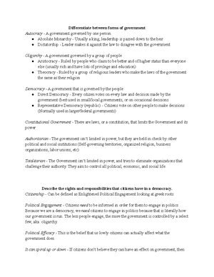 We the People, Thirteenth Edition - Summary of Chapter 3 - Describe how ...