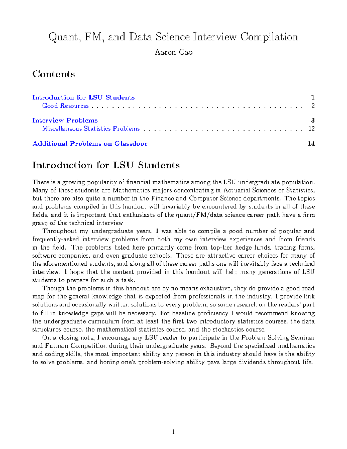 Quant Interview Prep - Quant, FM, and Data Science Interview ...