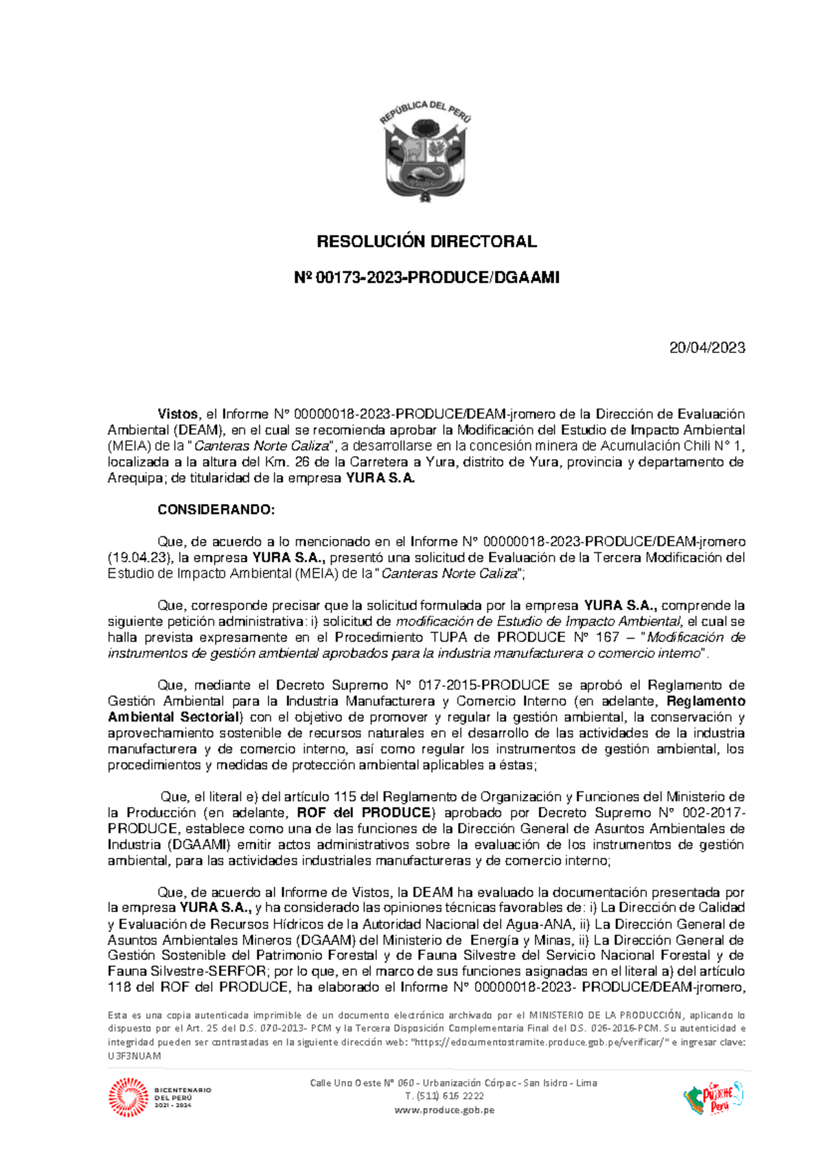 Rd 173-2023-produec-dgaami - Esta es una copia autenticada imprimible ...