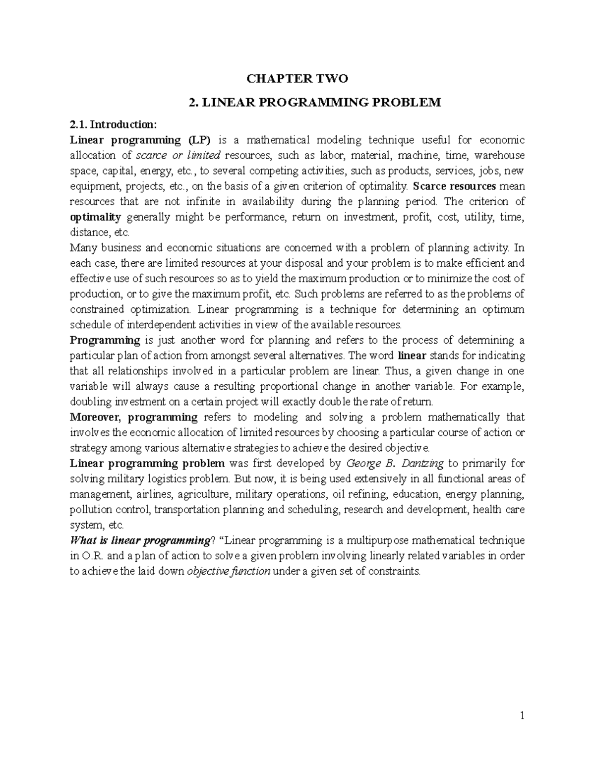 Chapter II-1 - Tadesse A (MBA). from Arab Minch university - CHAPTER ...