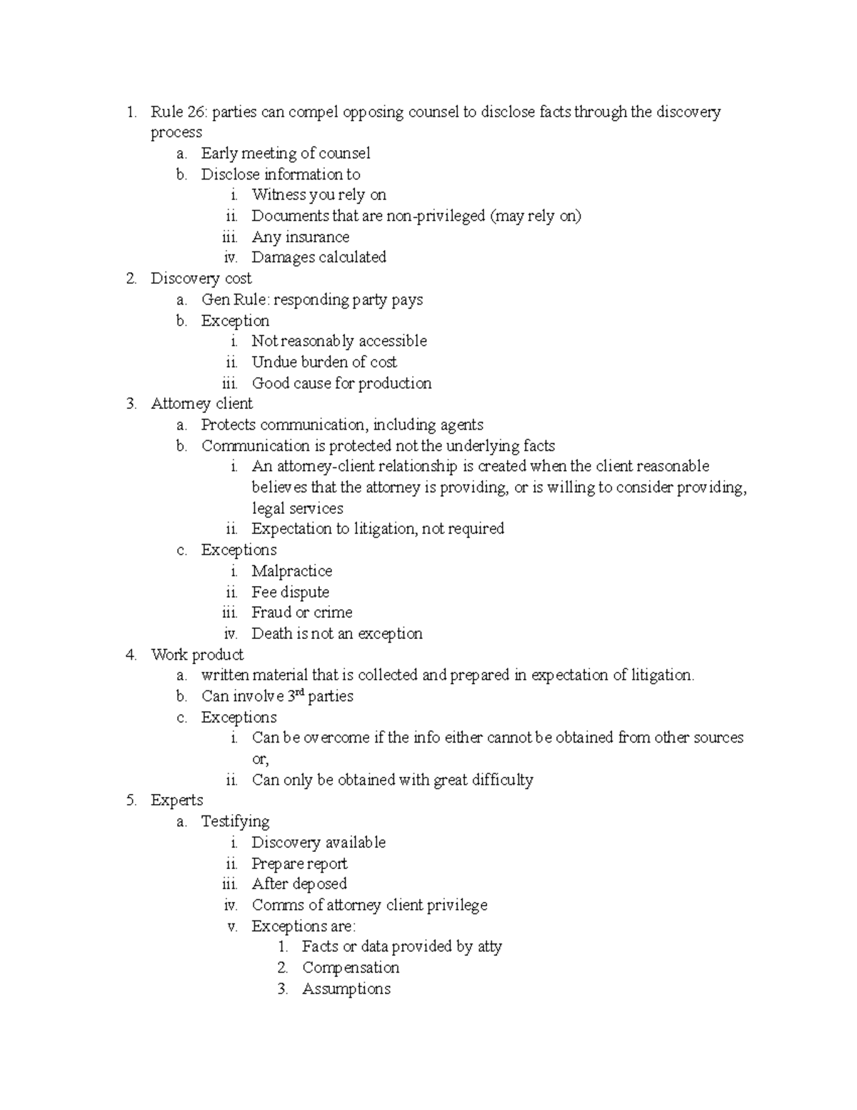 Civ pro rules - ddd - Rule 26: parties can compel opposing counsel to ...
