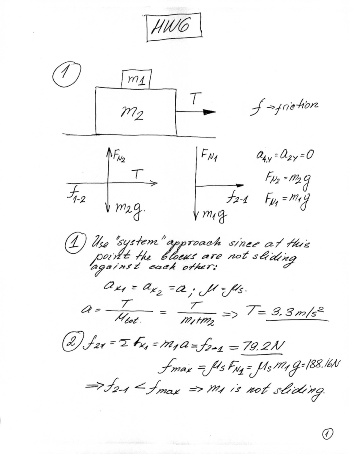 Homework 6 Friction NL - PHYS 123 - Studocu