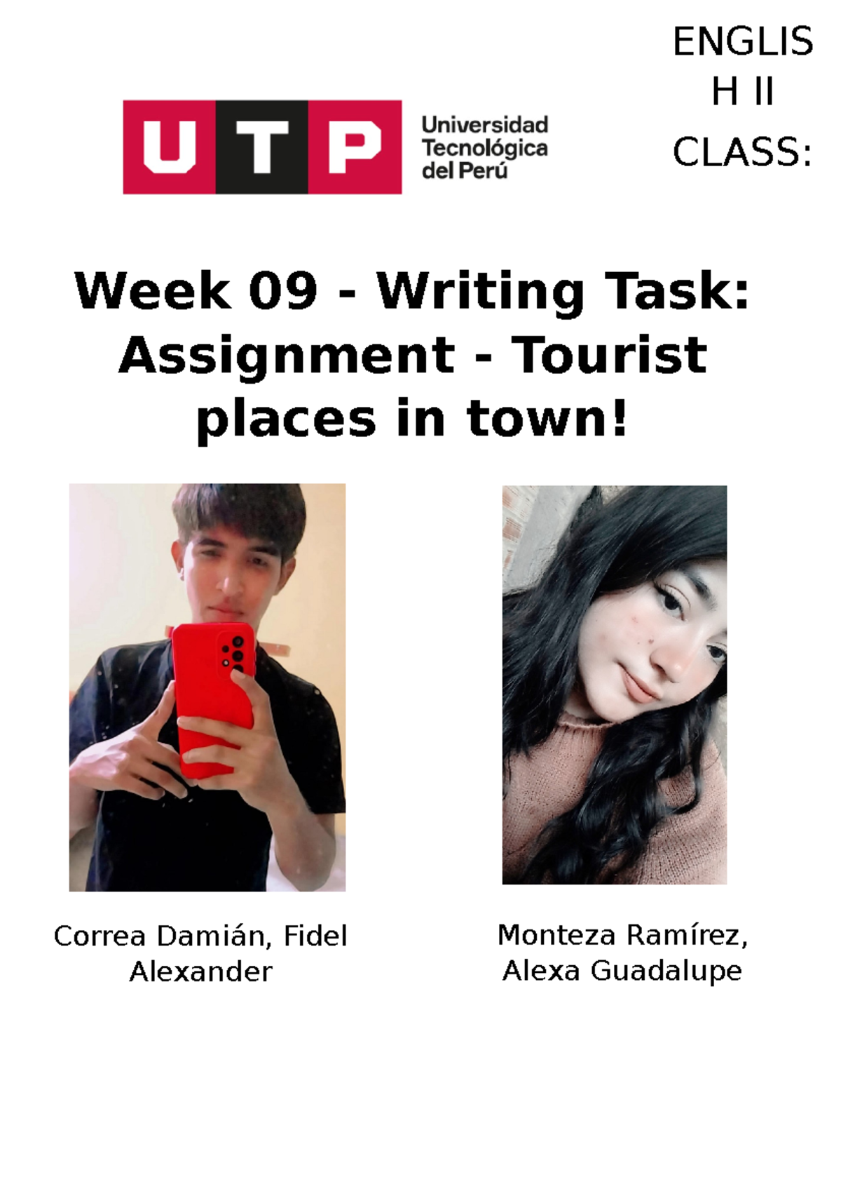 Week 9 – English II - DE ND - Ingles II - Monteza Ramírez, Alexa ...