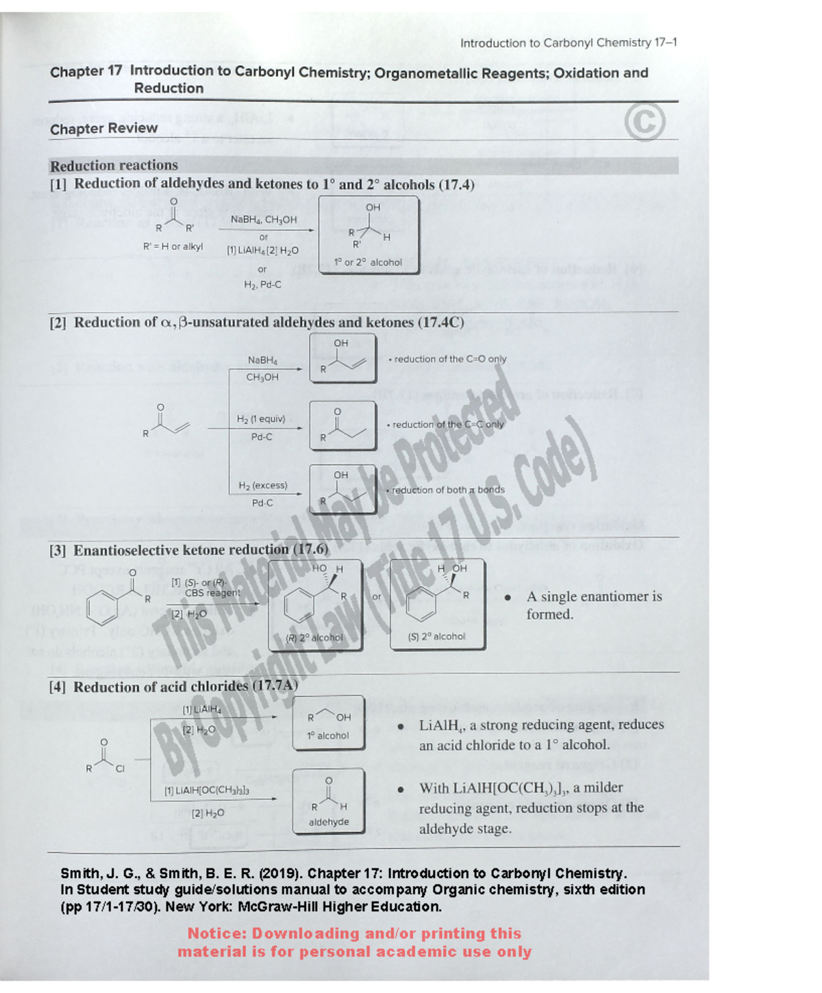 Chapter 17 Solutions Manual - CHEM 3613 - © Notice: Downloading and/or printing this Smith, J. G ...