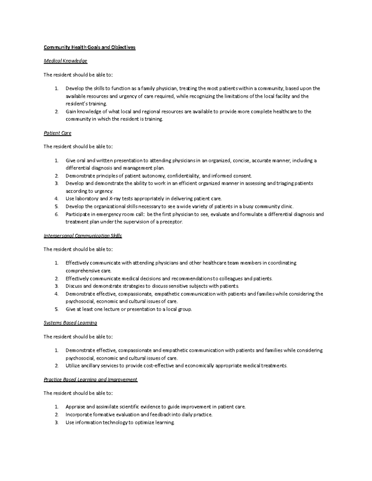 Community-health. AIMS - Community Health Goals and Objectives Medical ...