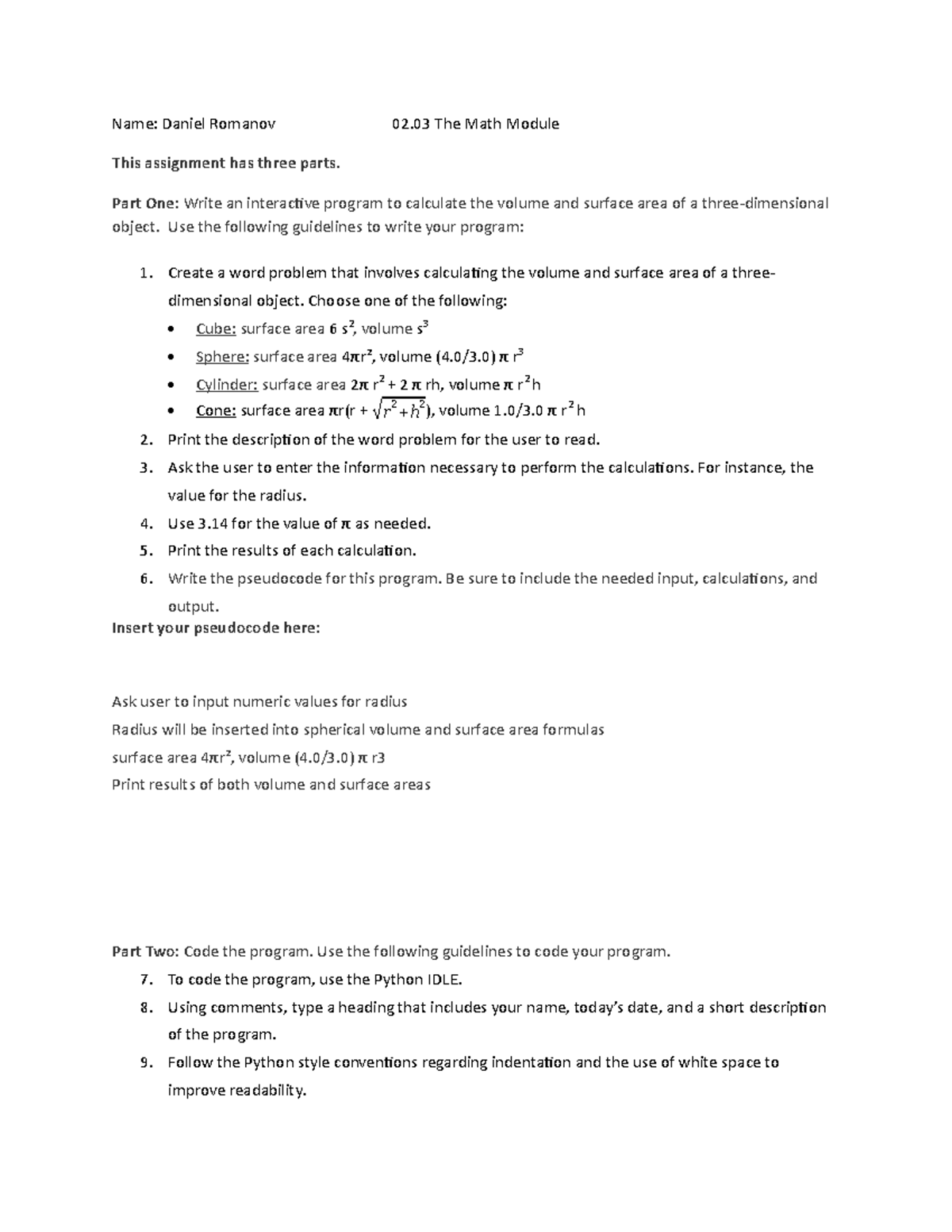 496672833-math-module - Name: Daniel Romanov 02 The Math Module This ...