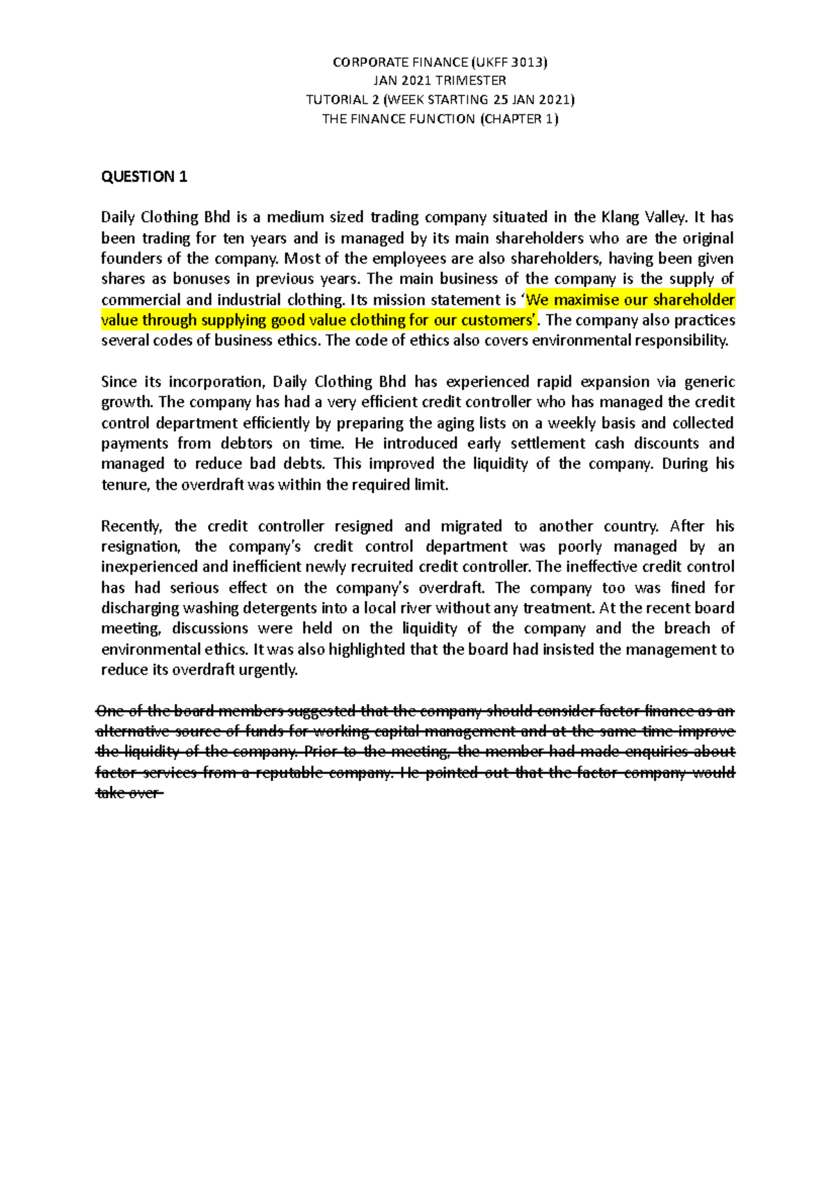 Tutorial 2 JAN 2021 Answers - JAN 2021 TRIMESTER TUTORIAL 2 (WEEK ...