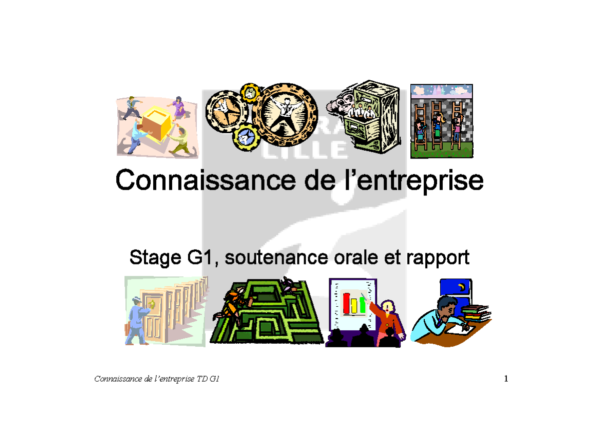 Transpa intro stage G 1 - Connaissance de l’entreprise Stage G 1 ...