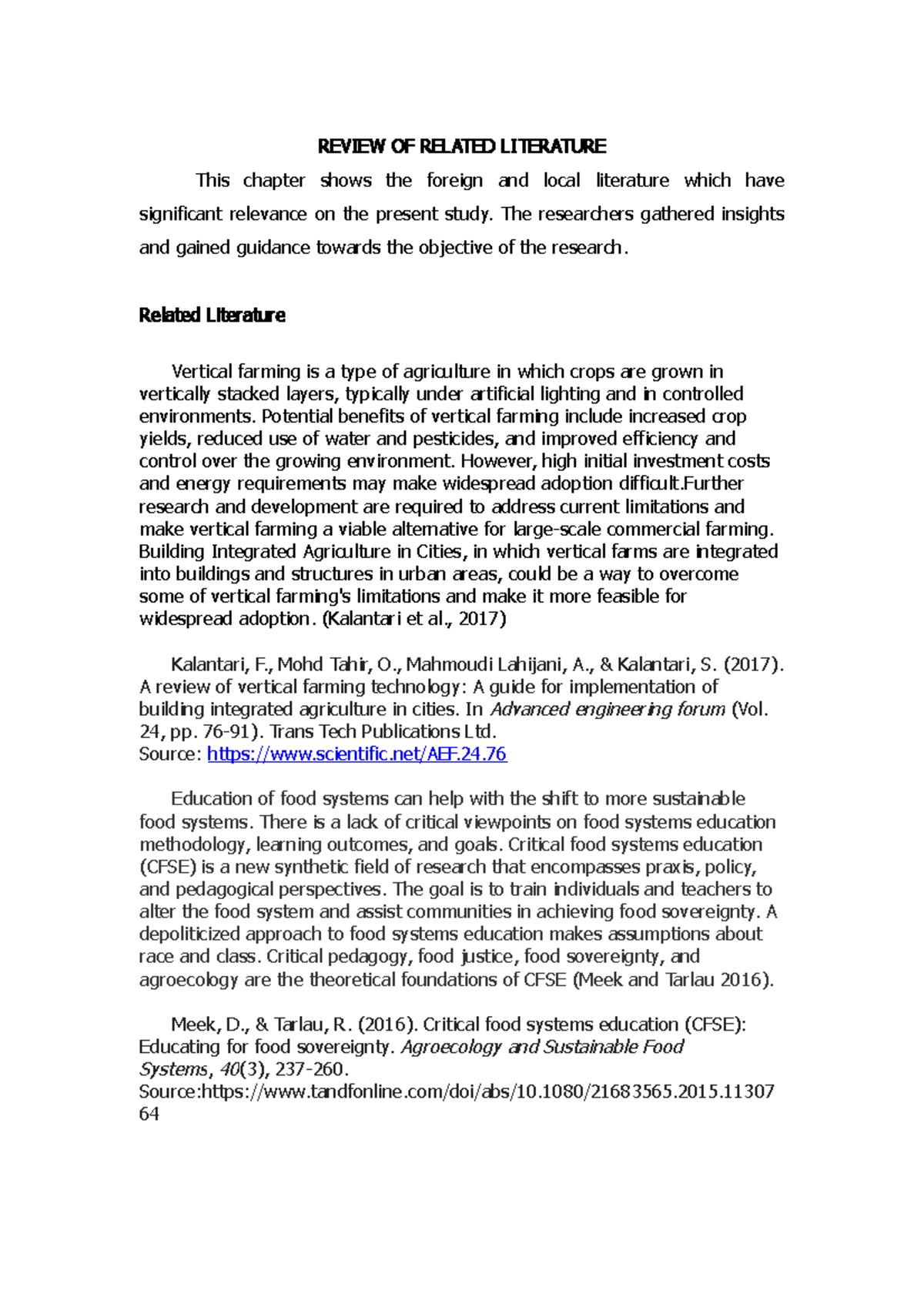 Review OF Related Literature - REVIEW OF RELATED LITERATURE This ...