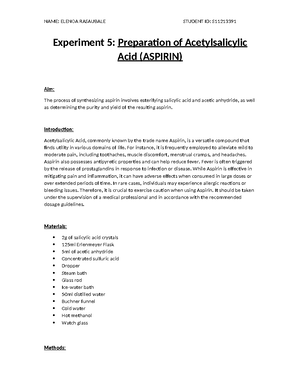 CH101 LAB Report 2 - Experiment 2 - CH101 LAB REPORT EXPERIMENT 2: THE ...