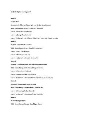 Comp TIA Security Study Notes - Overview of Security ï Welcome o ...