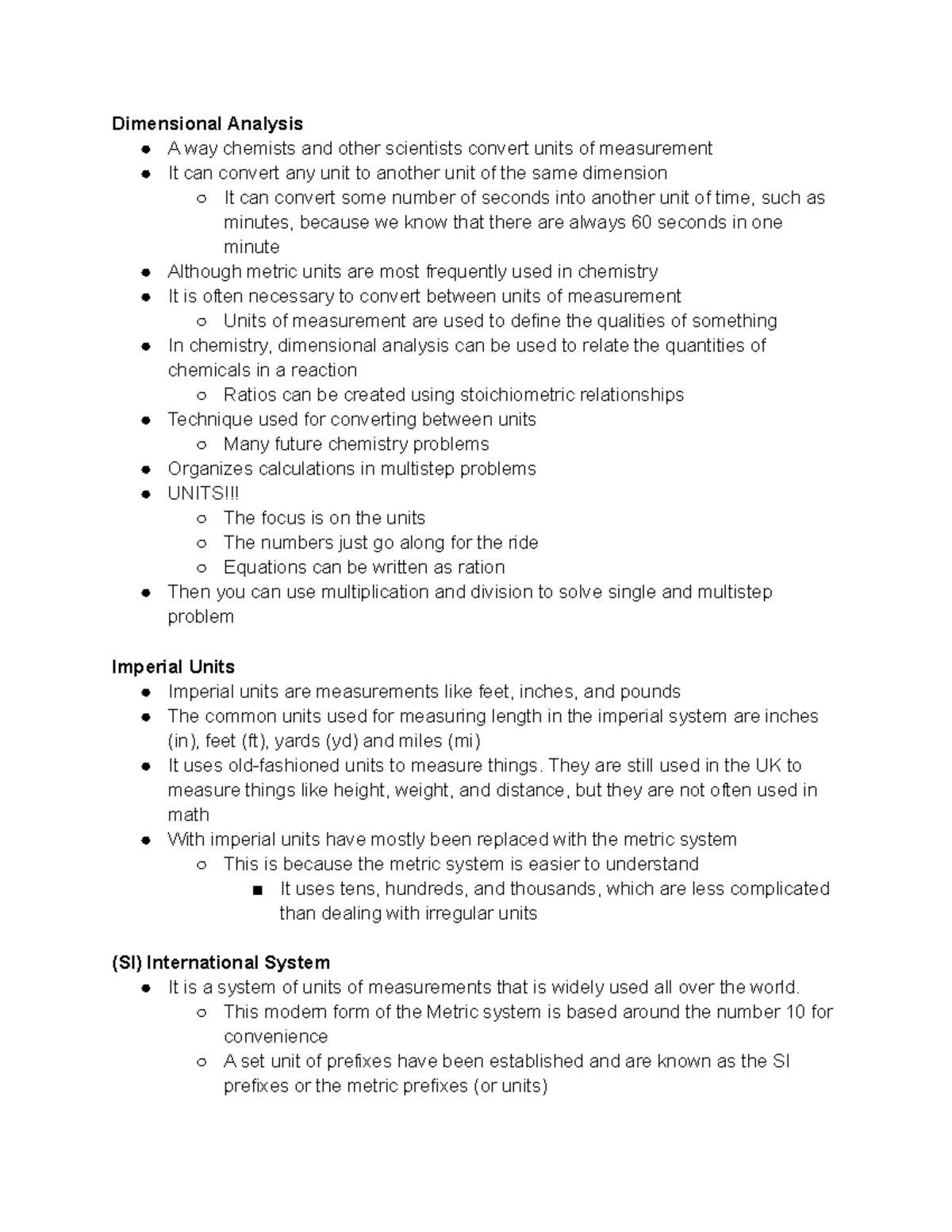 Chem136 dimensional analysis - Dimensional Analysis A way chemists and ...